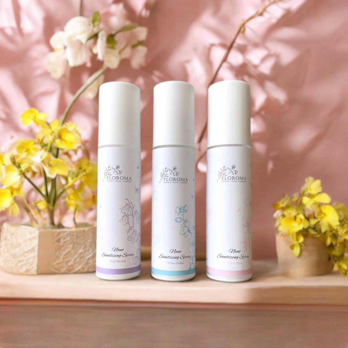 旅行裝防流感納米消毒噴霧3支套裝 (任選香味) Nano Antiseptic Spray Combo | Floroma 花之滴