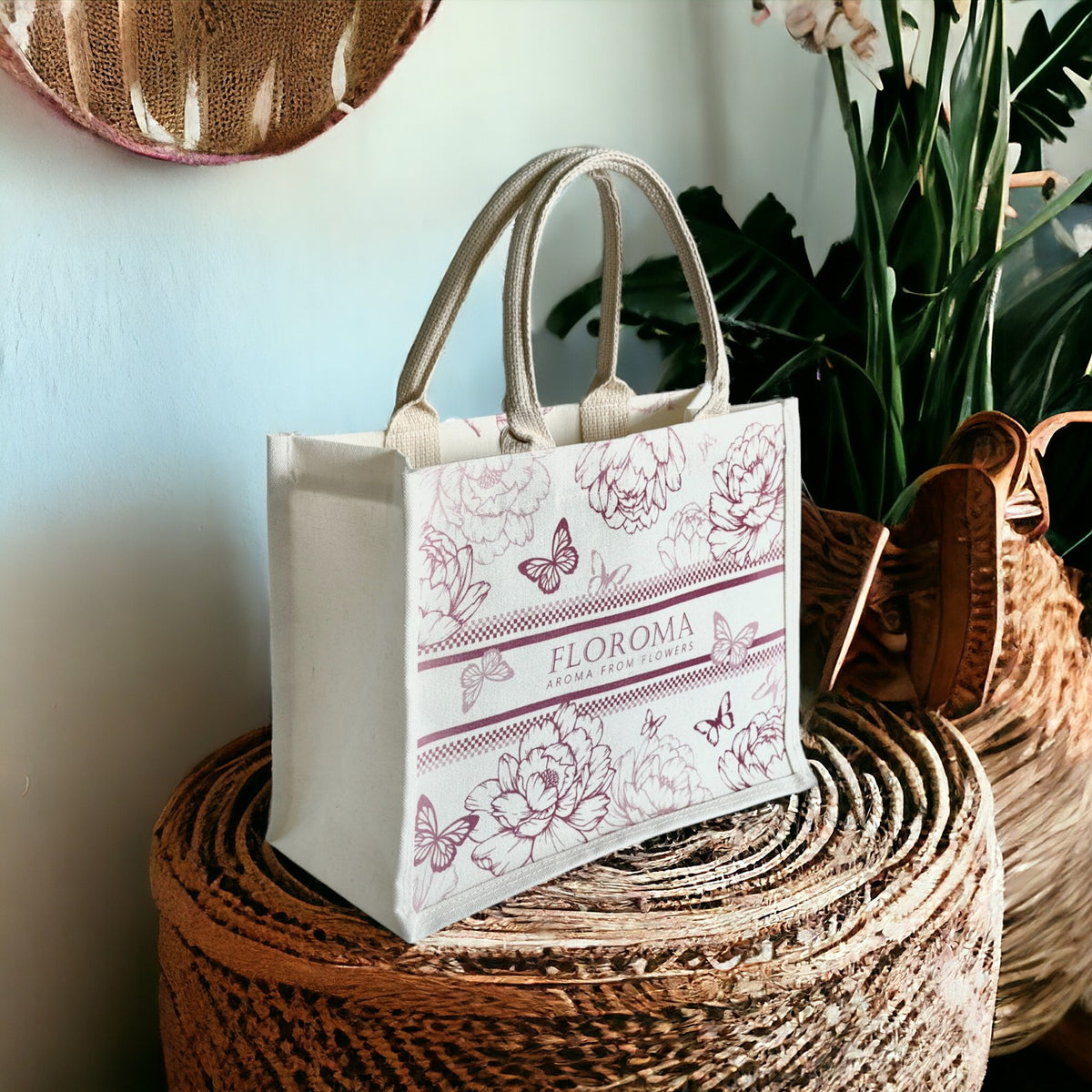 [全新]FLOROMA Canvas Bag (粉紅色) | Floroma 花之滴