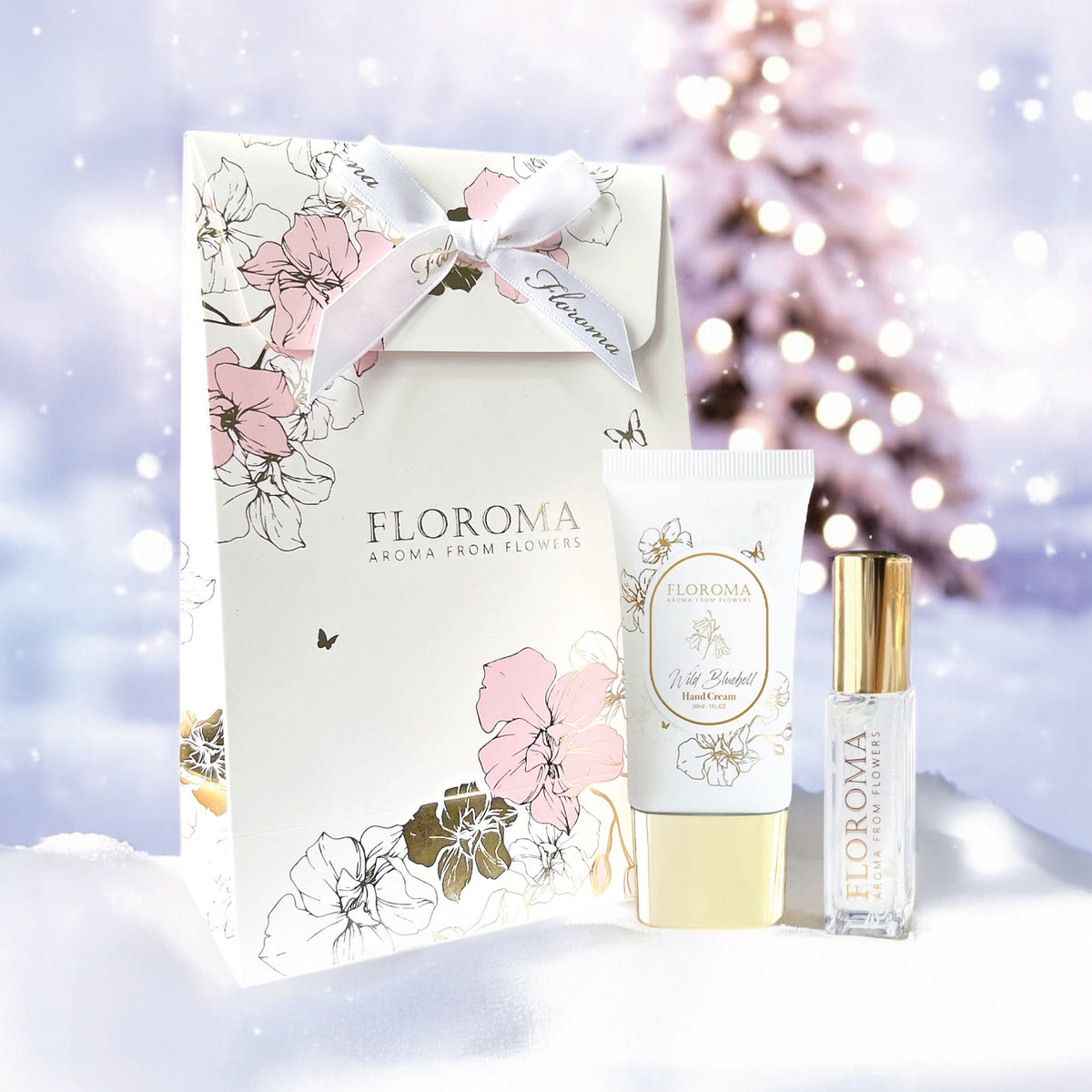 【送禮必備】香氣探索套裝（隨行裝香水+香氛護手霜） | Floroma 花之滴