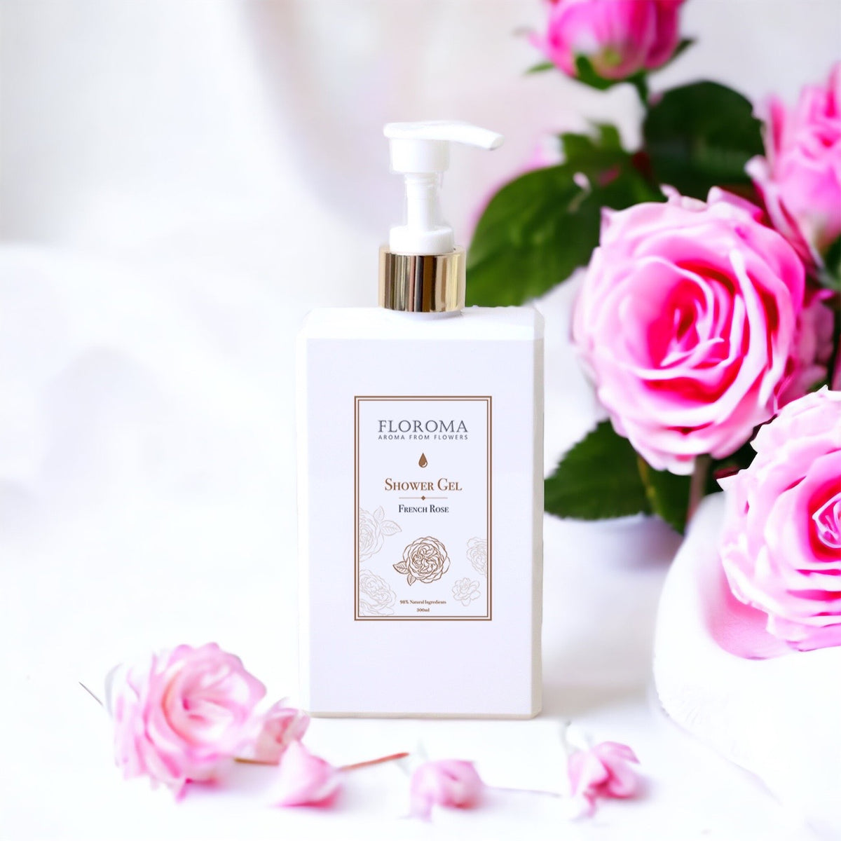 法國玫瑰雪肌香氛沐浴露 French Rose Brightening Shower Gel | Floroma 花之滴