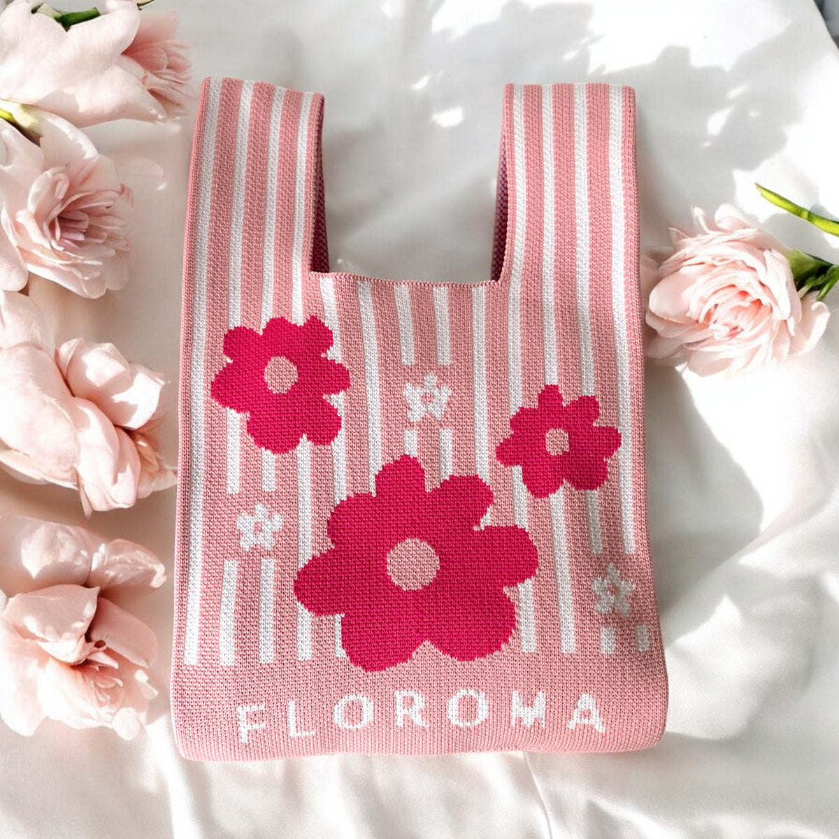 FLOROMA針織手腕袋（粉色） | Floroma 花之滴