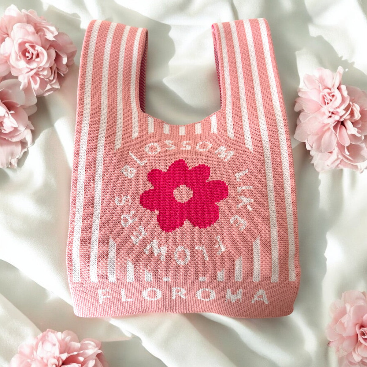 FLOROMA針織手腕袋（粉色） | Floroma 花之滴